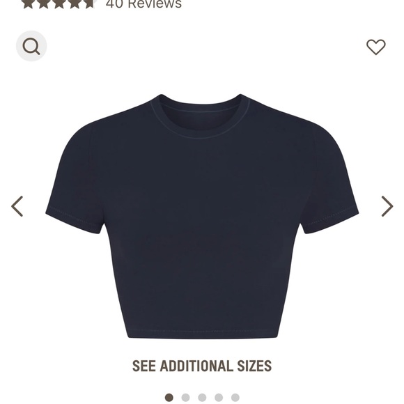 SKIMS | Tops | Skims Fits Everybody Super Cropped Tshirt Navy Navy ...